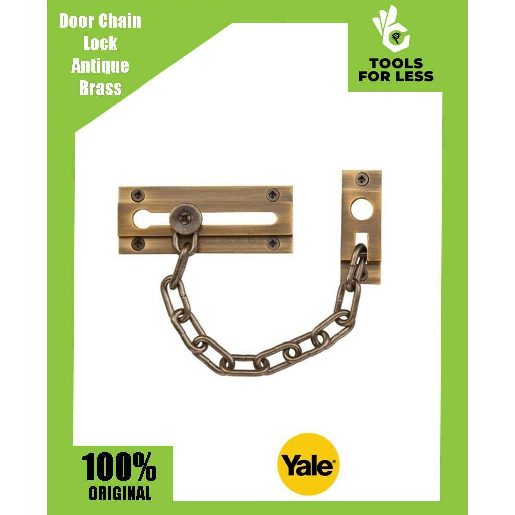 Yale Security Door Chain Lock Antique Brass Model: V1037 US5 | Shopee ...