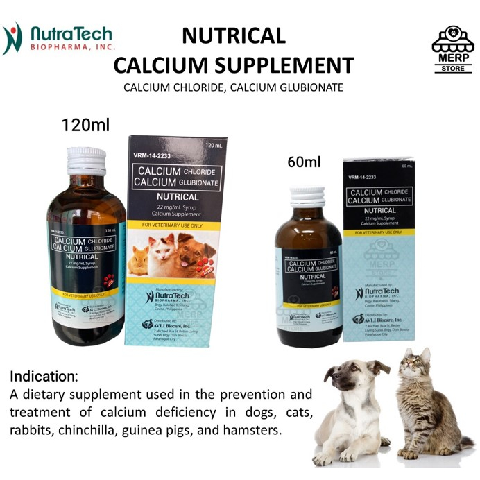 Nutrical Calcium 60ml and 120ml Supplement for Healthy Bone for Cats and Dogs | Shopee Philippines