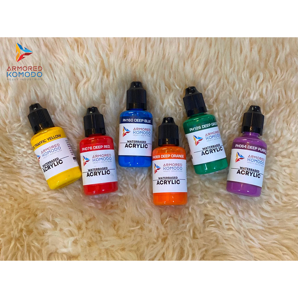 Basic Color Set Waterbased Acrylics Set of 6 Hobby Paints | Shopee ...
