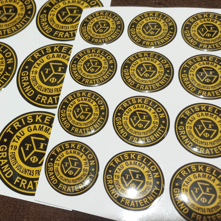 Triskelion Tau Gamma Phi Fraternity Rubberized Embossed Sticker Decals ...