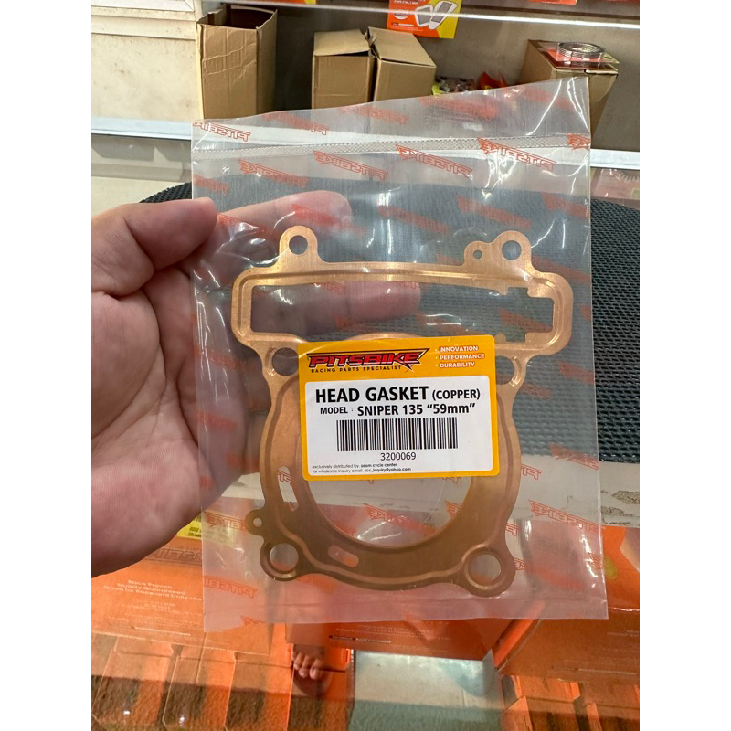 PITSBIKE HEAD GASKET COPPER 59mm FOR SNIPER 135/150 | Shopee Philippines