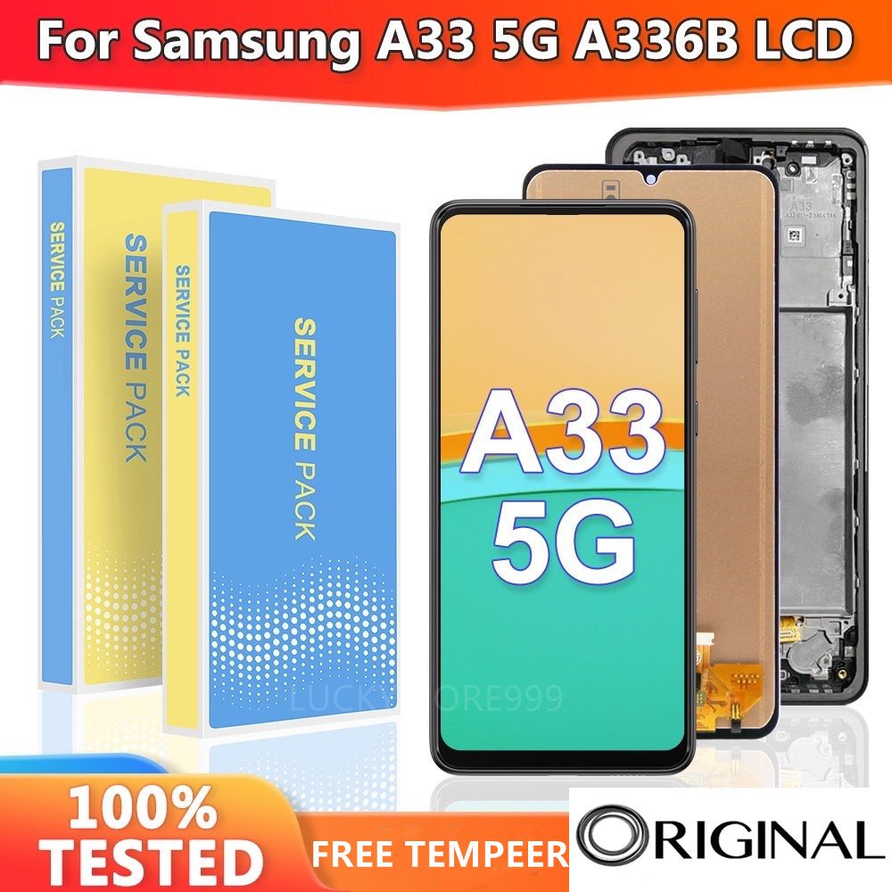 For Samsung Galaxy A33 5G LCD SM-A336E SM-A336B SM-A336M Lcd Touch Screen With Frame Orig Lcd ...