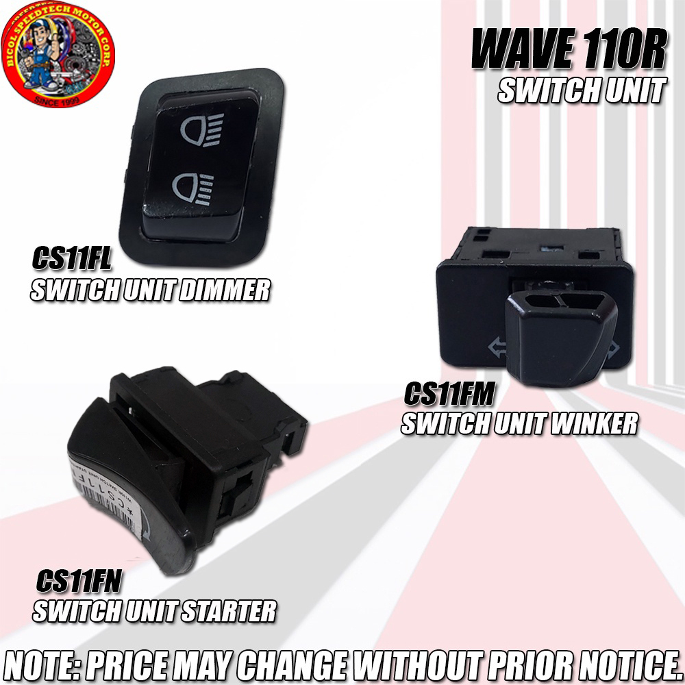 WAVE 110R SWITCH UNIT (DIMMER - CS11FL, WINKER - CS11FM, STARTER ...