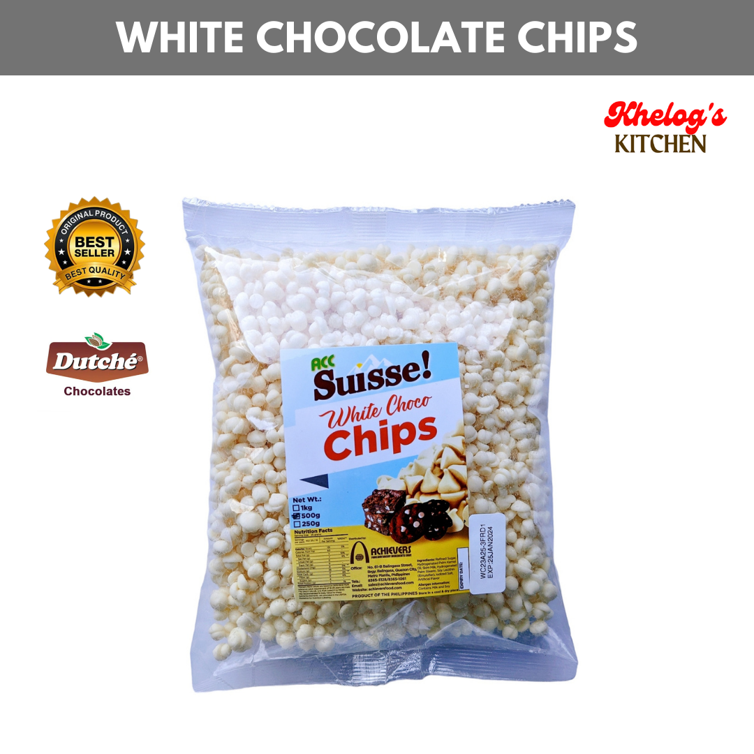 White Choco Chips Dutche Semi Sweet 500g | Shopee Philippines