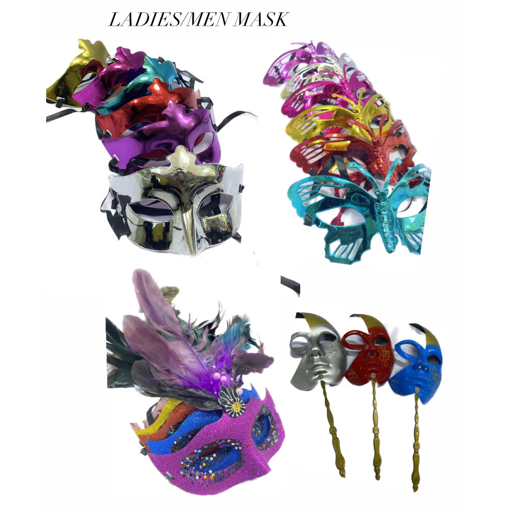 @MASAYA100 NEW COD Ladies/Men Mask Masquerade Dance Party/Prom Diamond ...