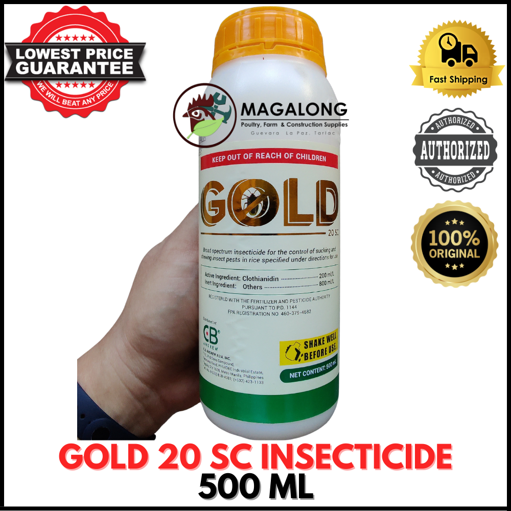GOLD 20 SC INSECTICIDE - CLOTHIANIDIN Like JADE - CB ANDREW 500 ml ...