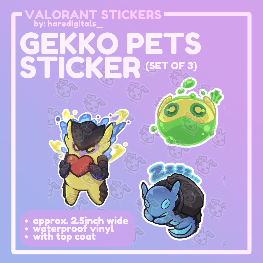 Valorant Gekko Pets Sticker Set | by: haredigitals_ | Shopee Philippines