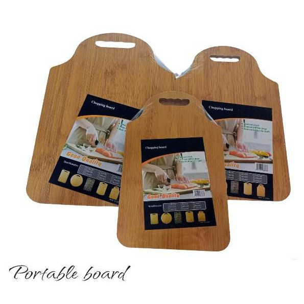 Portable Bamboo Chopping Board Cutting Board Sangkalan Tadtaran ...