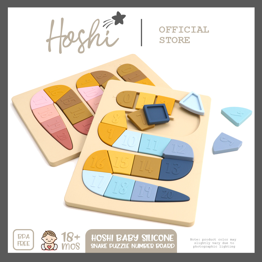 Hoshi Baby Silicone Snake Puzzle Number Board, Montessori Educational ...