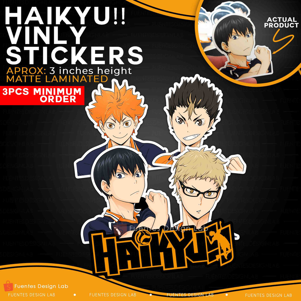 Haikyuu!! Vinyl Stickers | Water Bottle Stickers | Journal Stickers ...