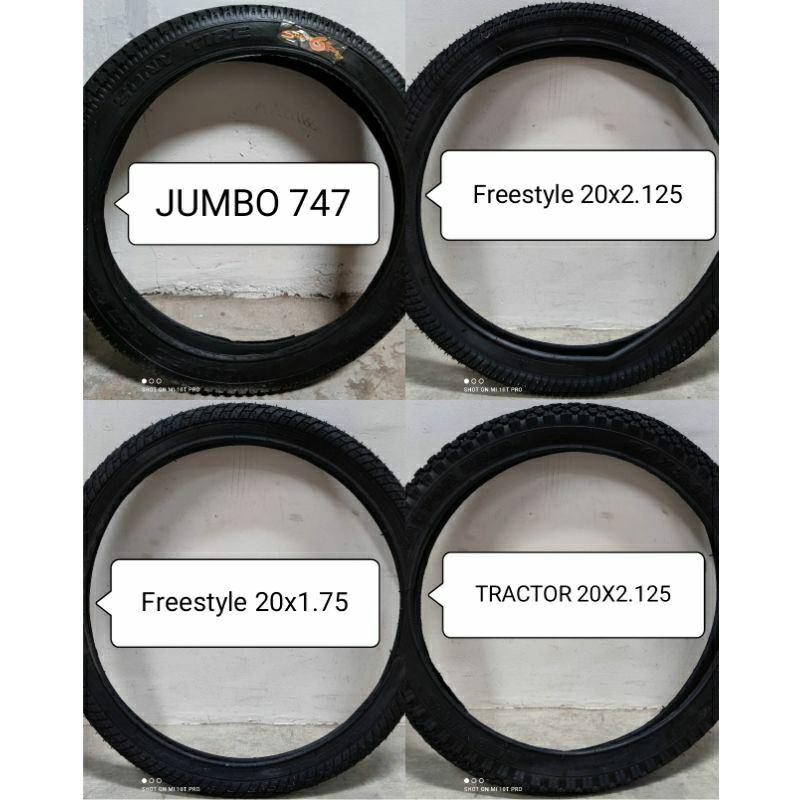 TIRE JUMBO 747 20X2.125 6PLY RATING SONY TIRE, LEOTIRE 20X1.75, 20X1 ...
