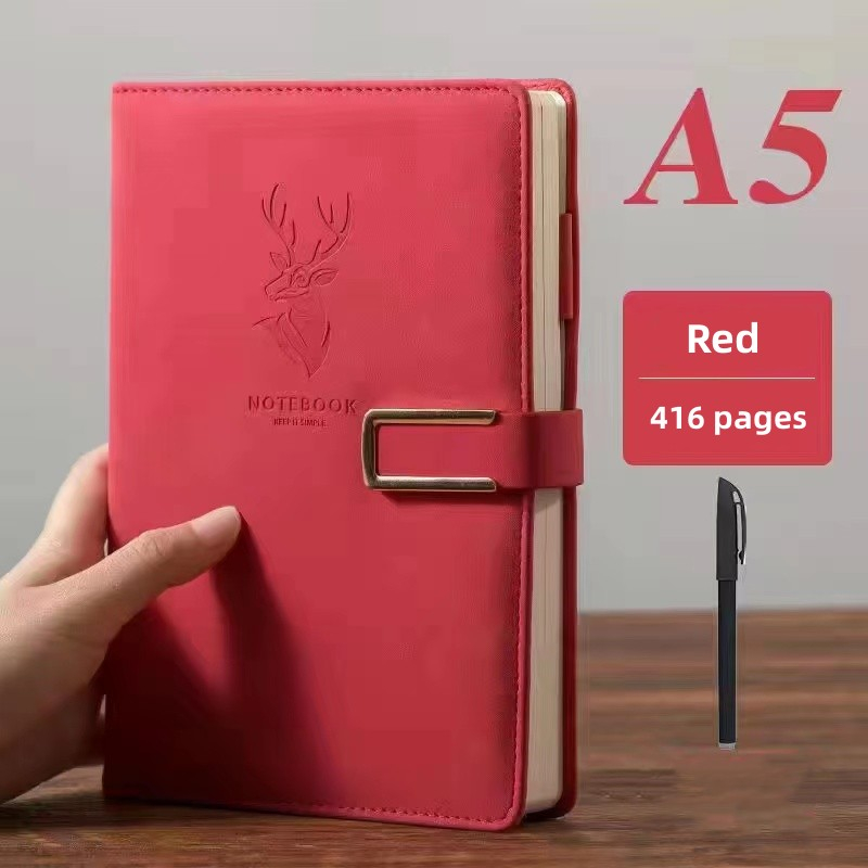 Onhand 416 Pages A5 Faux Leather Thick Business Notebook Journal Diary ...