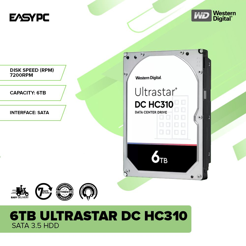 EasyPC| Western Digital Ultrastar DC HC310 6TB SE SATA 3.5 Hard Drive| 7200rpm | Shopee Philippines