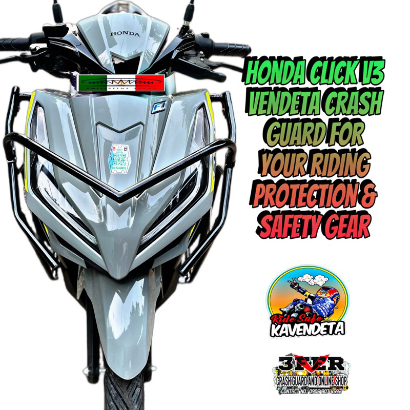 honda click v2v3 crash guard powder coated finish | Shopee Philippines