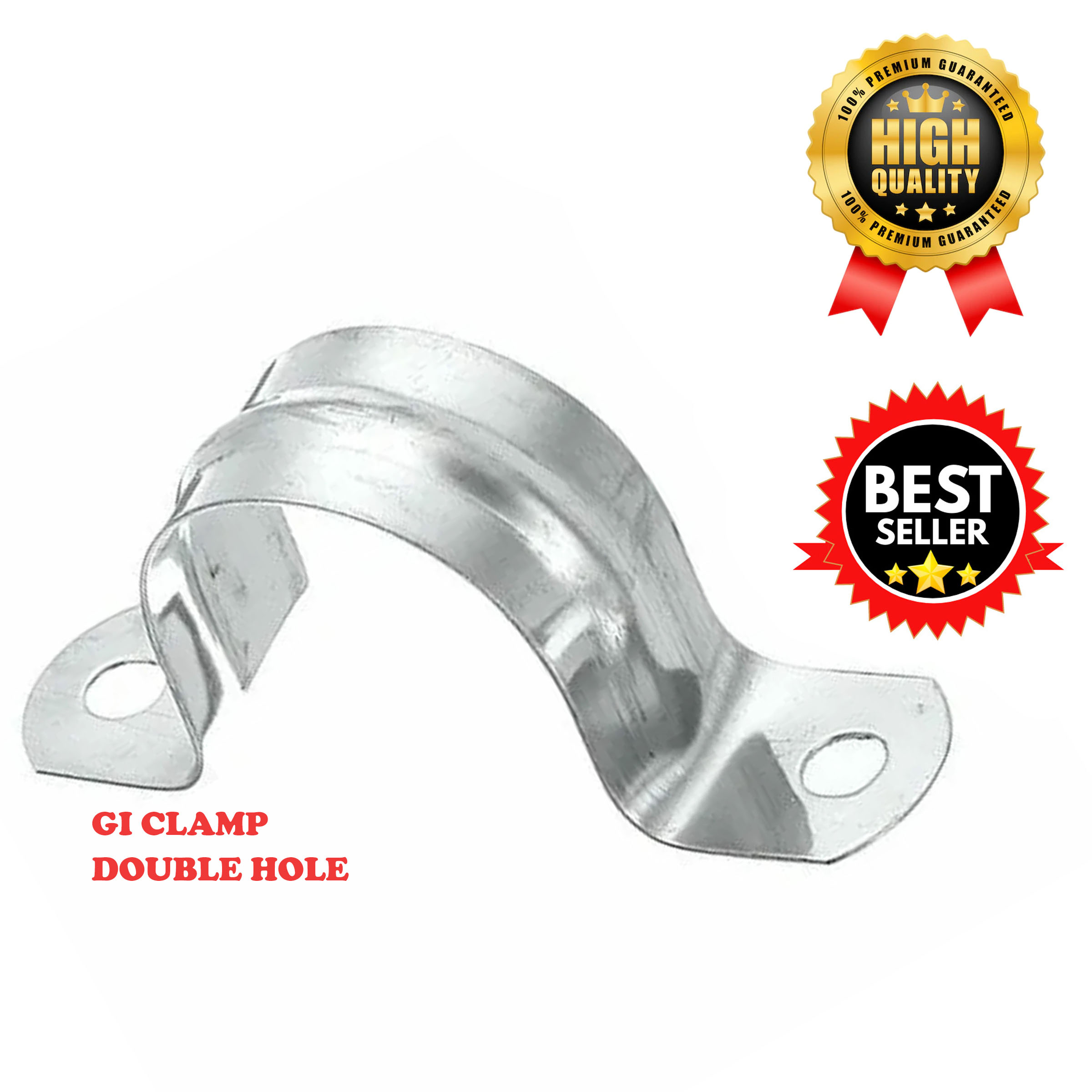 GI Clamp Double Hole Clamp Heavy Duty 1/2'' 3/4'' 1'' 1/14'' 1 1/2'' 2 ...