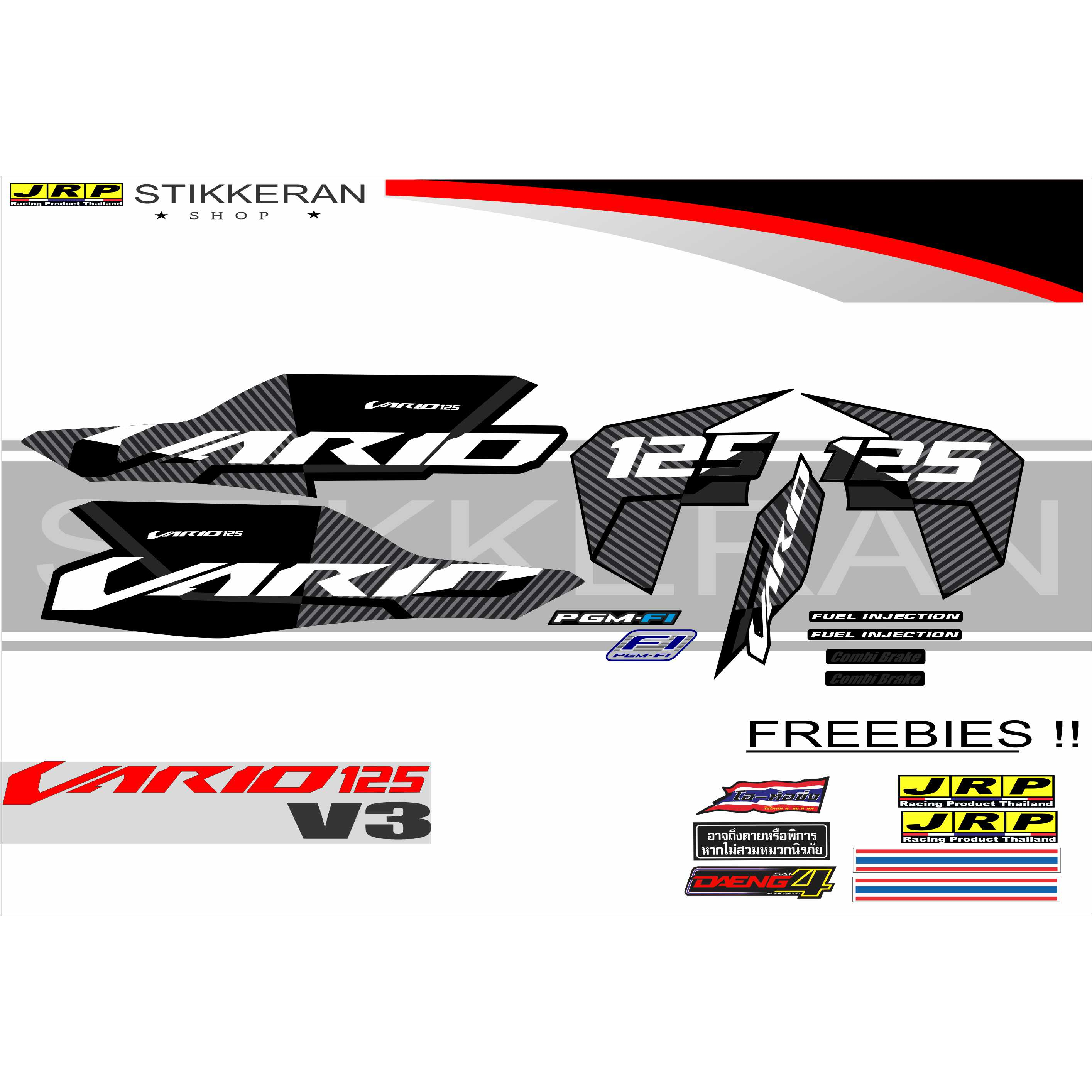 CLICK 125i V3 VARIO HONDA VARIO MOTORCYCLE DECAL | Shopee Philippines