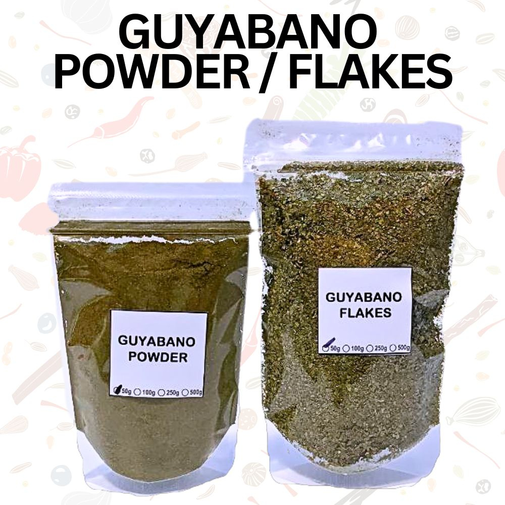 GUYABANO POWDER / FLAKES - 50g, 100g, 250g (STAND UP POUCH WITH ZIPLOCK ...