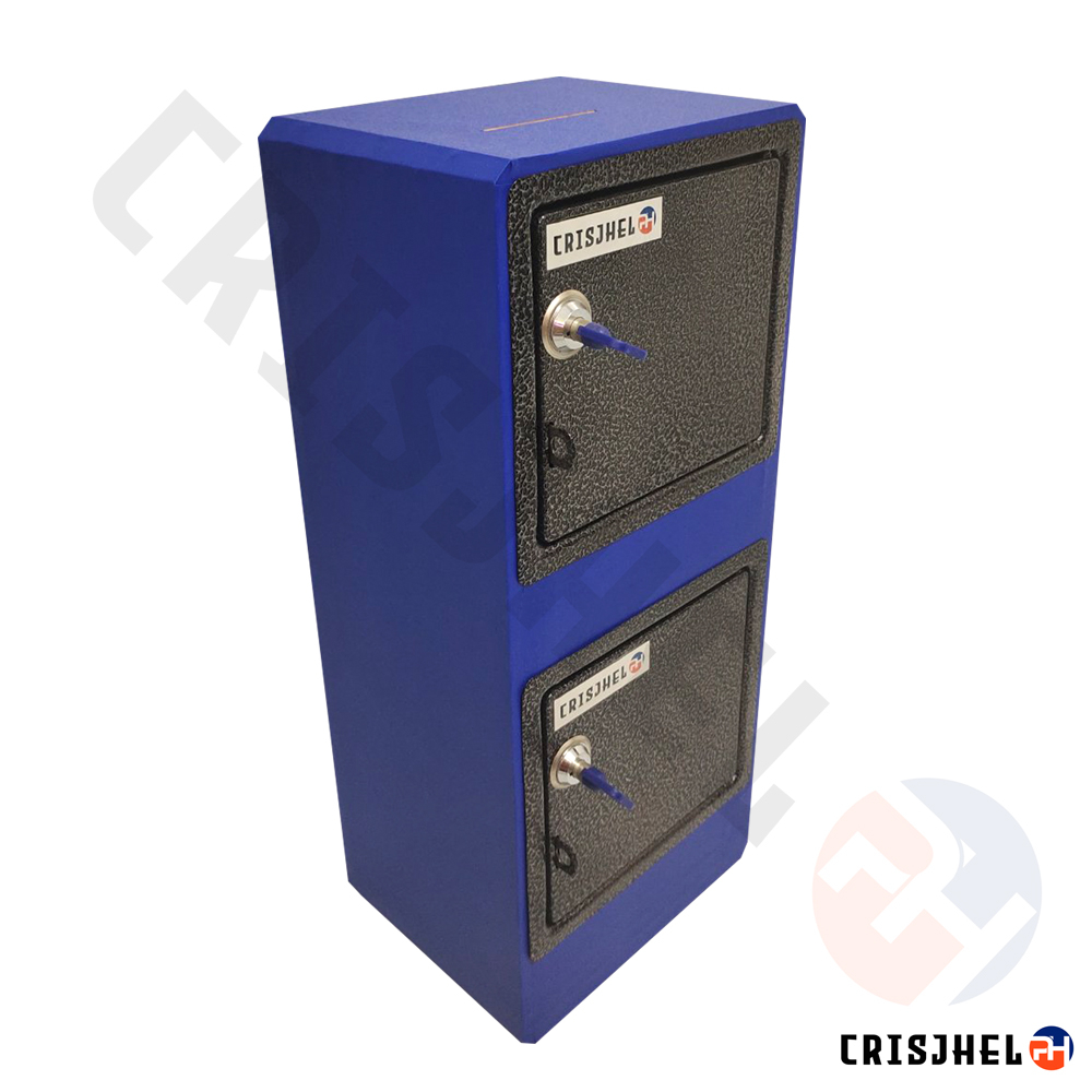 Dual Door Blue Alkansya Vault Multi Purpose Box Ipon Box Challenge 2023 ...