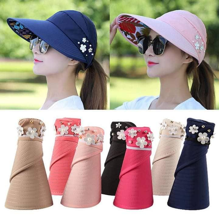Women Summer Hats Anti-UV Wide Brim Caps Floppy Fold Summer Sun Hat ...