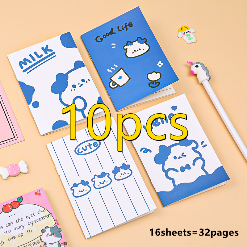 Oumi 10pcs Notebook MUJI ins Cute cartoon small portable notepad mini ...