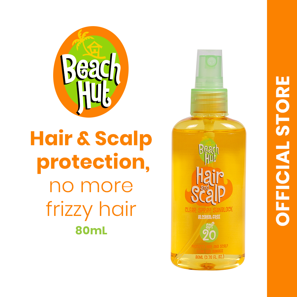 Beach Hut Sunblock Hair and Scalp Clear Spray Sunscreen 80ml | Shopee ...