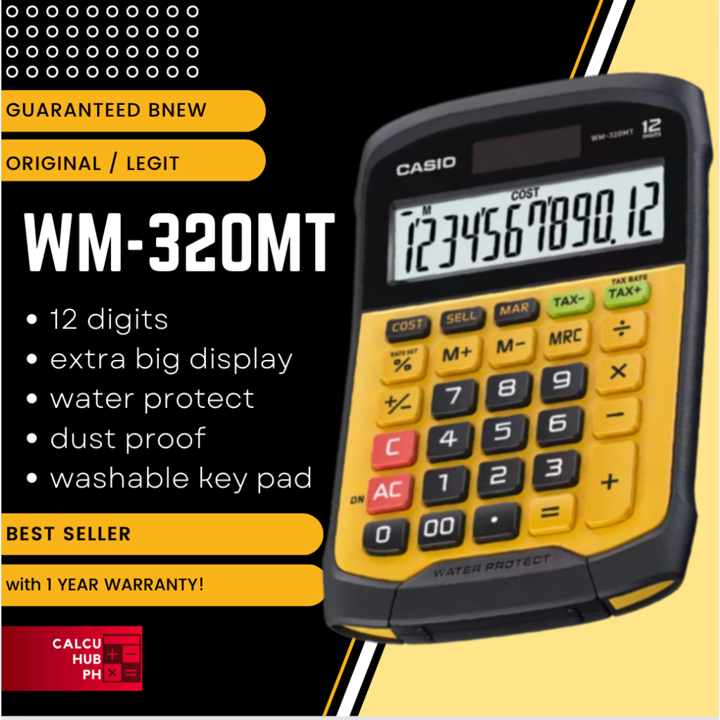 CASIO WM320MT WATER PROTECT AND DUST PROOF CALCULATOR | Shopee Philippines