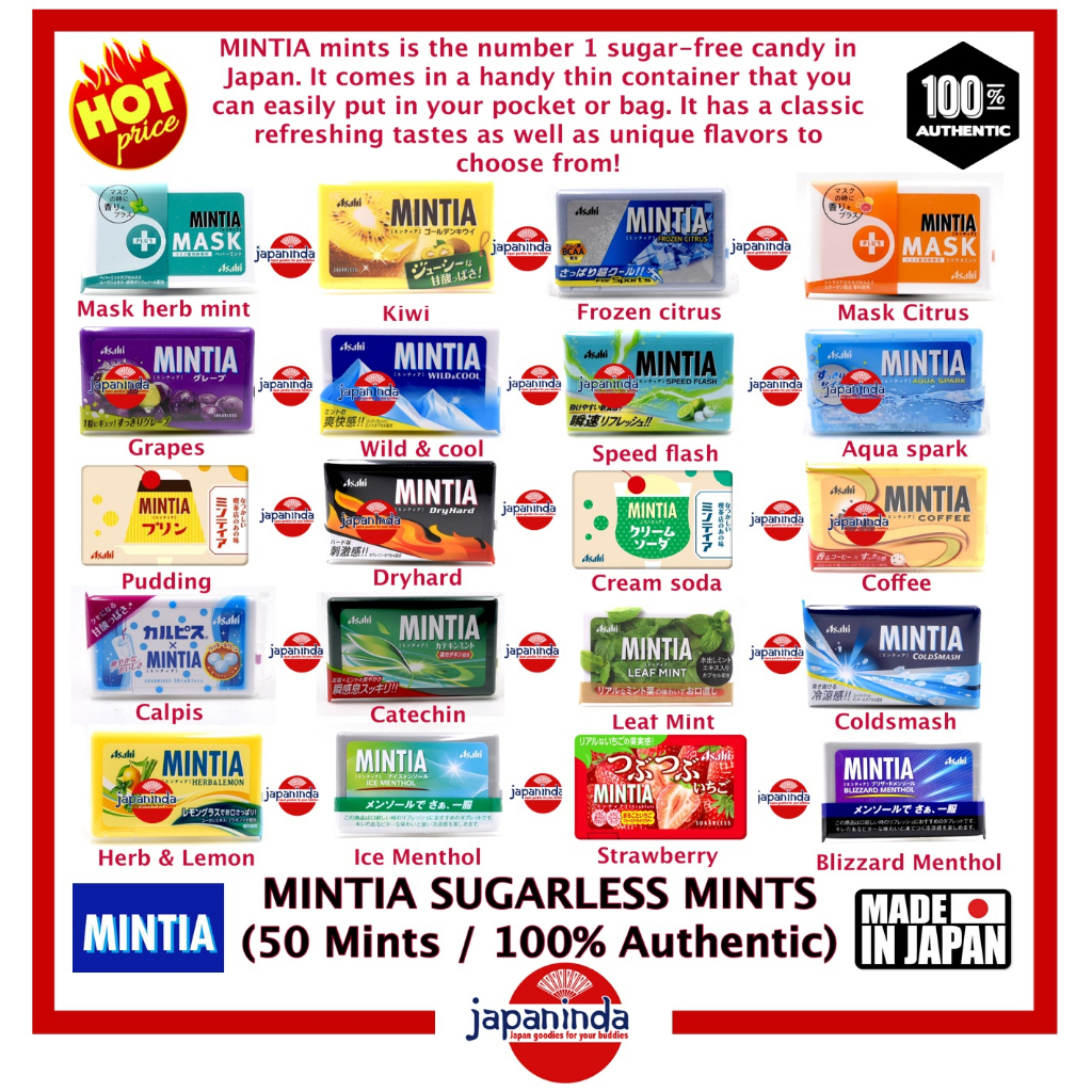 MINTIA Sugarless Mints (50 mints) 100% Authentic Made in Japan | Shopee ...