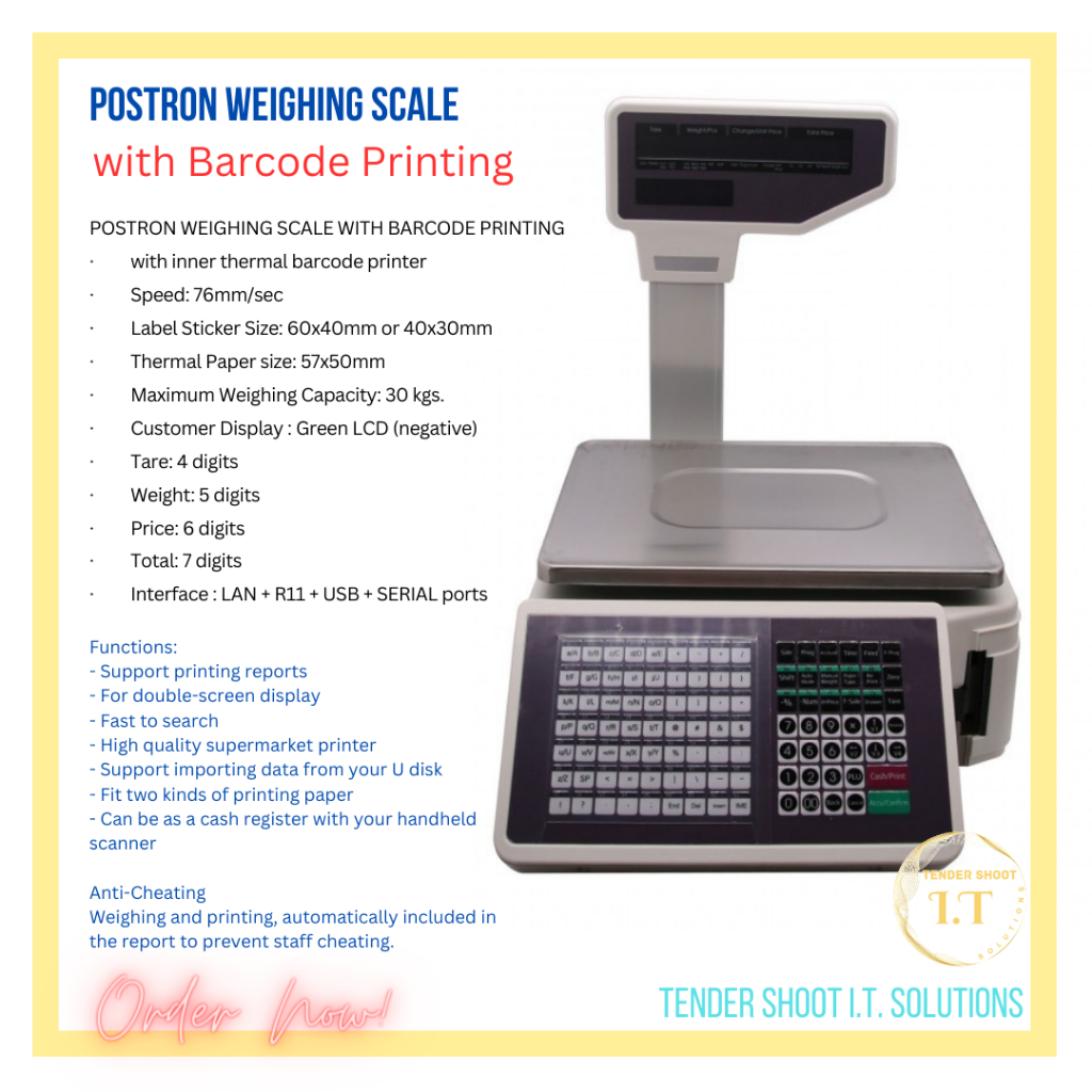 Point of Sales System / Weighing Scale / POS Weighing Scale with ...