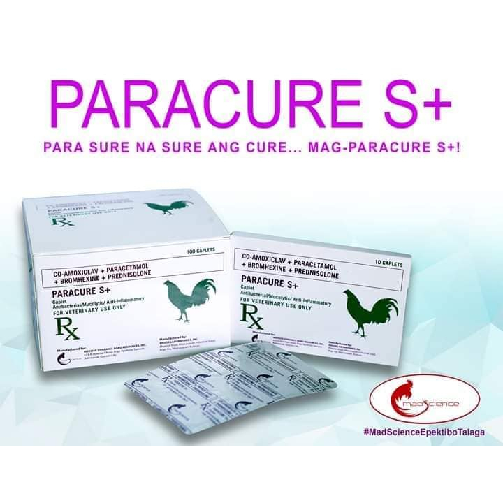 Mad Science Paracure S+ 100 Caplet Antibacterial/Mucolytic/ Anti ...