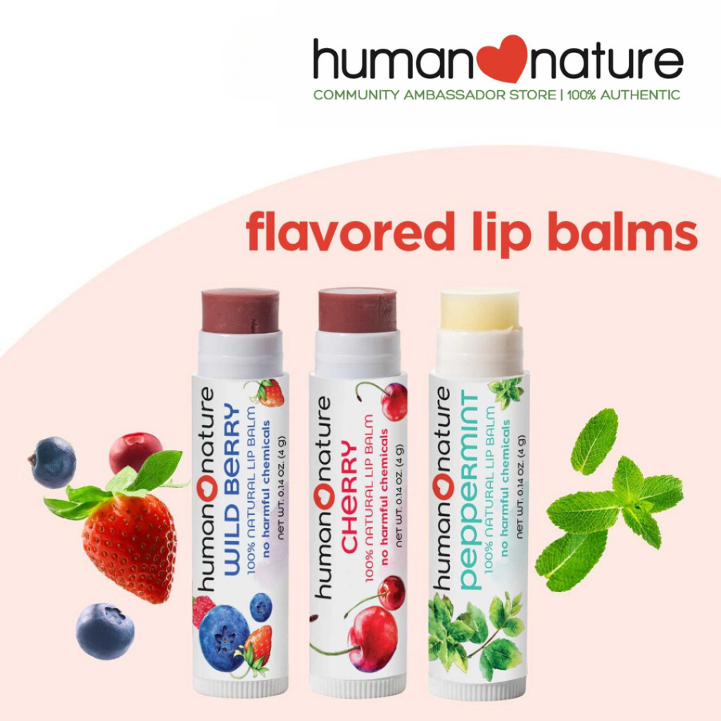 Human Nature 100% Natural Flavored Lip Balm 4g | Shopee Philippines