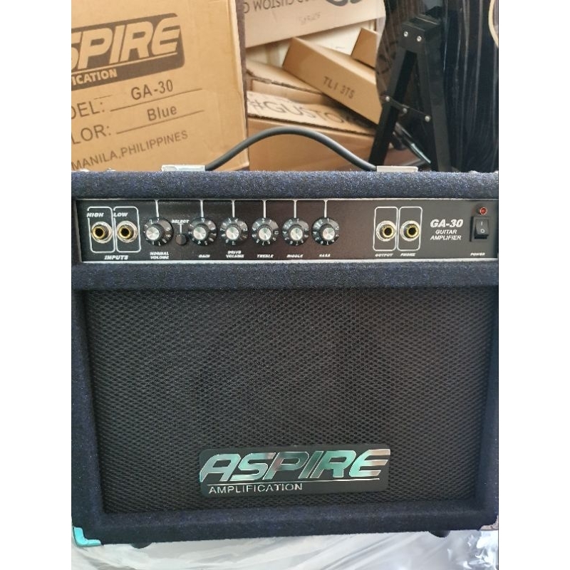 Aspire GA-30 Electric Guitar Amplifier 30watts with Overdrive Aspire ...