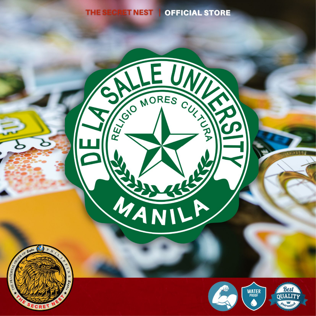 De La Salle University DLSU Laminated Car Vinyl Sticker | Shopee ...