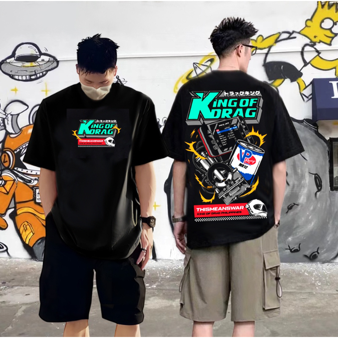 Men's Fashion Shirt Cotton Printed Short Sleeve Top Racing T-Shirt ...