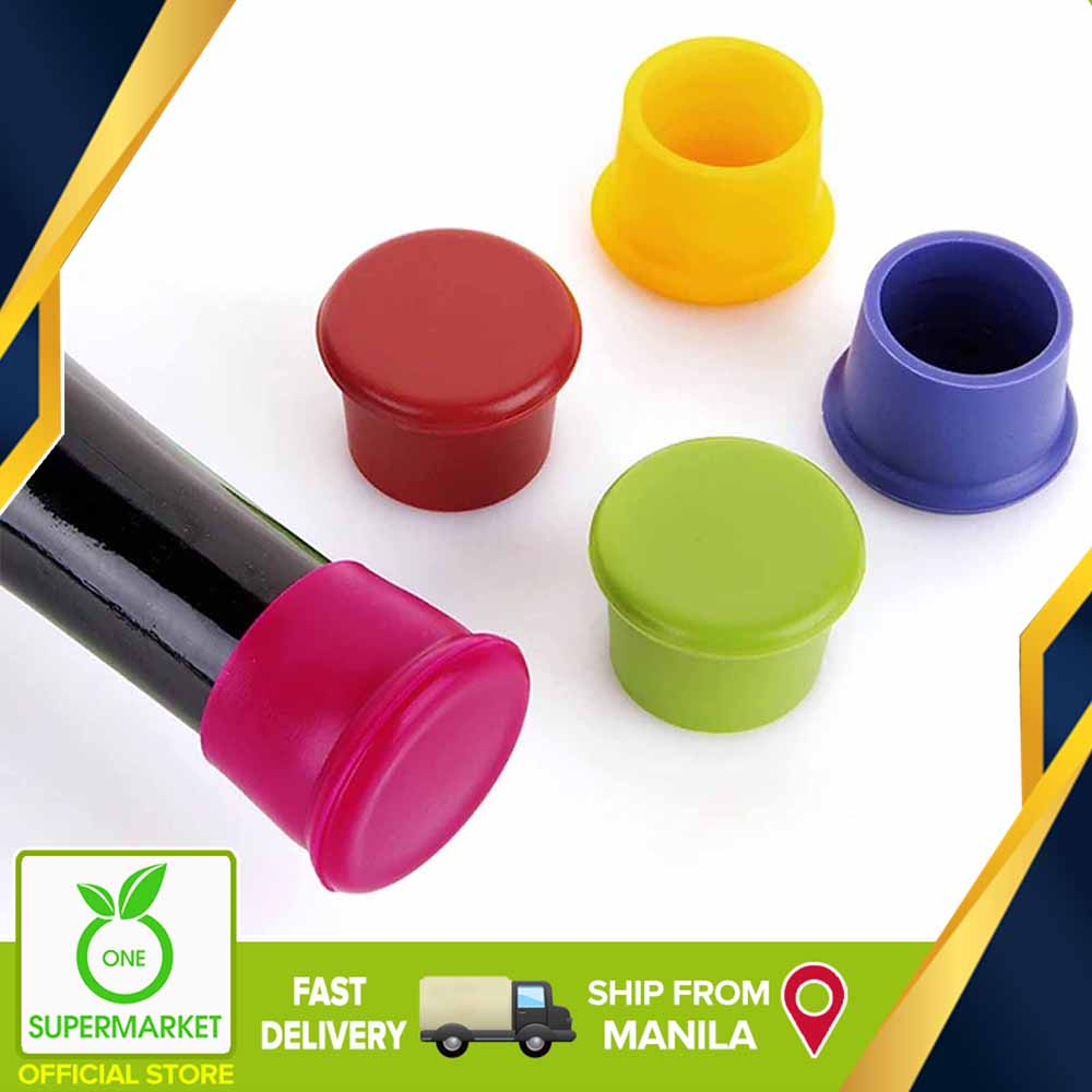 One Supermarket Silicone Reusable Wine Bottle Caps/Cover /Beer Sealer ...