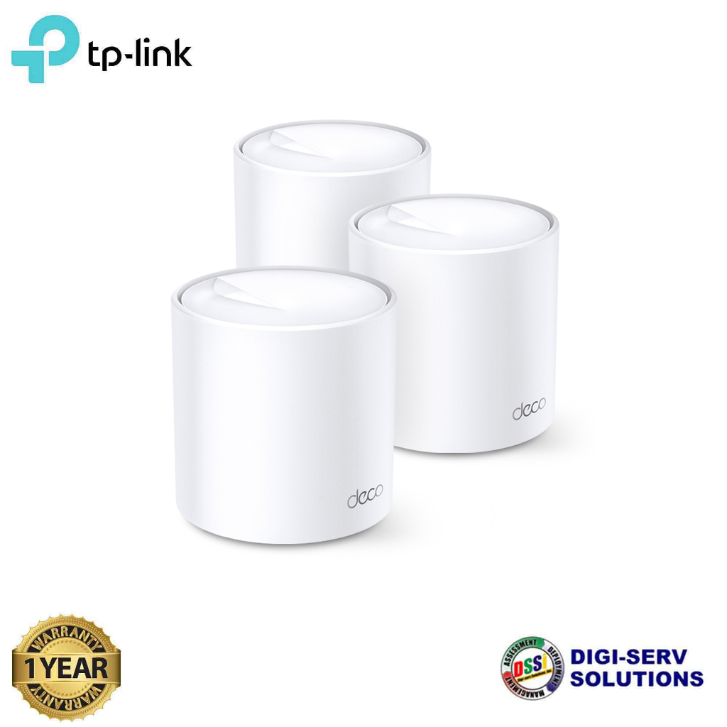 TP-Link Deco X60 V3.20 (3-pack) AX5400 Whole Home Mesh Wi-Fi 6 System, OFDMA and MU-MIMO ...