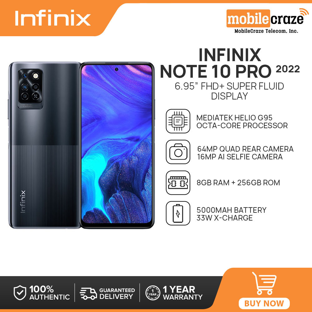 Infinix Note 10 Pro 2022 Cellphone | 8GB RAM+256GB ROM | MediaTek Helio ...