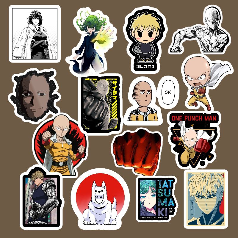 One Punch Man Stickers | Vinyl Matte Laminated Waterproof and ...