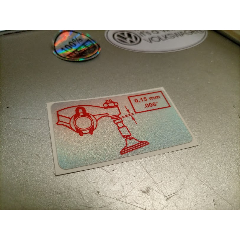 Volkswagen Beetle VW Restoration Sticker Valve Adjustment | Shopee ...