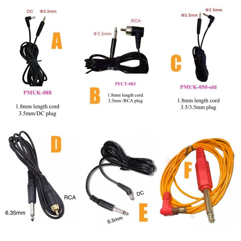 Clip Cord Power Cable Line | Cord Use For PMU Pen (RCA/DC/3.5mm/6.35mm ...