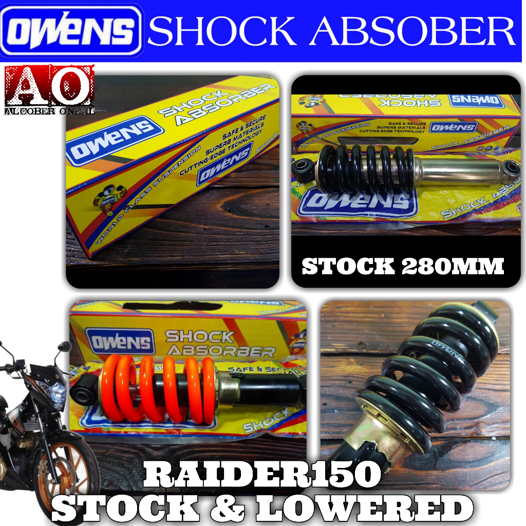OWENS Rear Shock Absorber SUZUKI Raider 150 Lowered, Monoshock 250mm ...