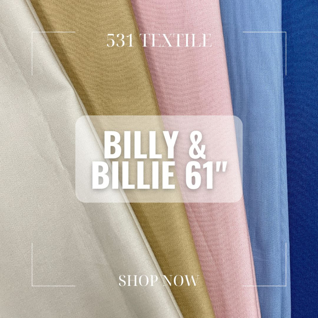 BILLY & BILLIE PREMIUM COTTON SOFT AND CRISP FABRIC / TELA 61" FOR ...