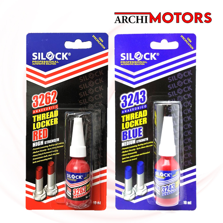 Silock Professional Thread Locker 10mL (Blue - Medium Strength) (Red ...