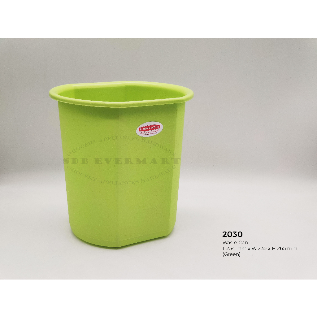 Sunnyware-Trash Waste Can-[2030AB]-Yellow Green-1pc | Shopee Philippines