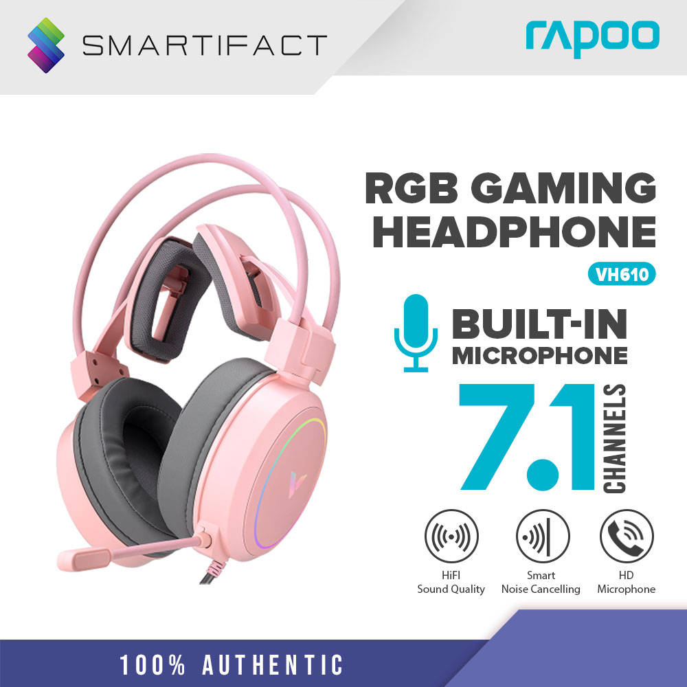 Rapoo VH610 Headset USB Wired RGB Gaming Headset with Microphone Noise ...