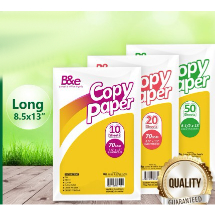 Bond Paper - #B&E Bondpaper short and long size sold per 20's / 50's ...