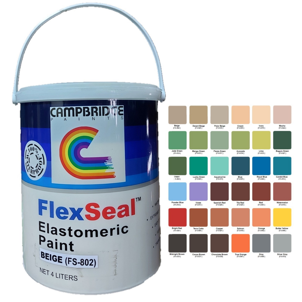 Campbridge FlexSeal Elastomeric Paint (Available in Different Colors ...