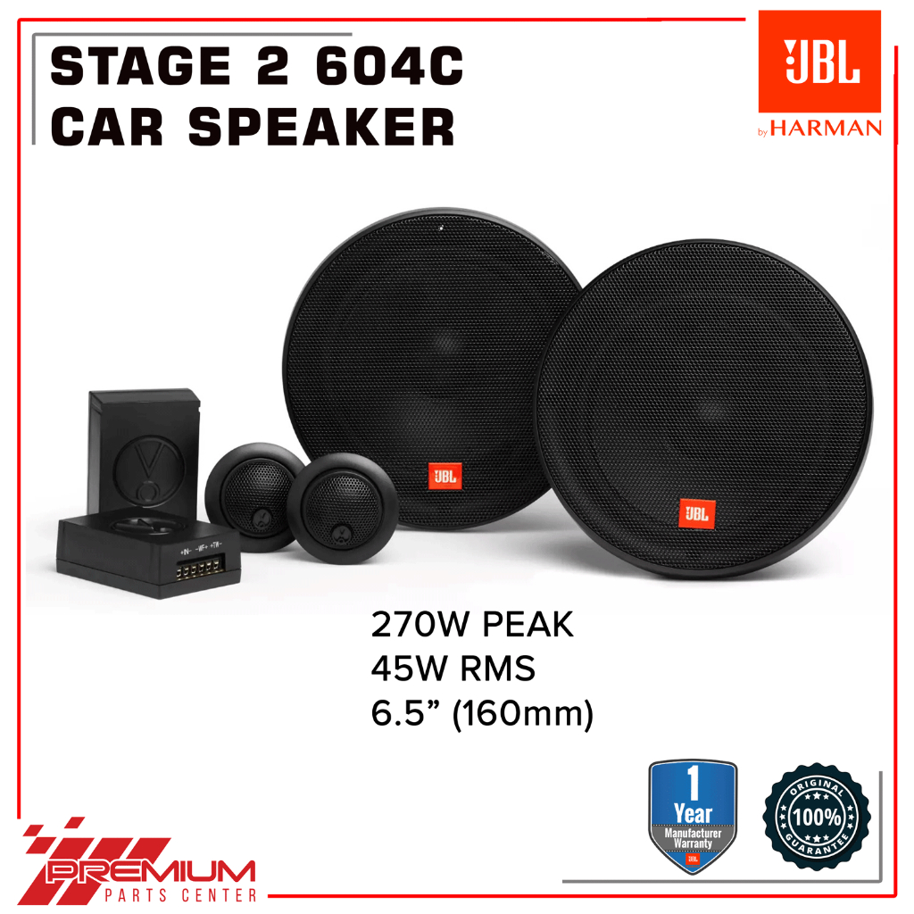 JBL Stage2 604C Component Speaker System 6.5" 2-Way 45W RMS 4Ω | Shopee ...