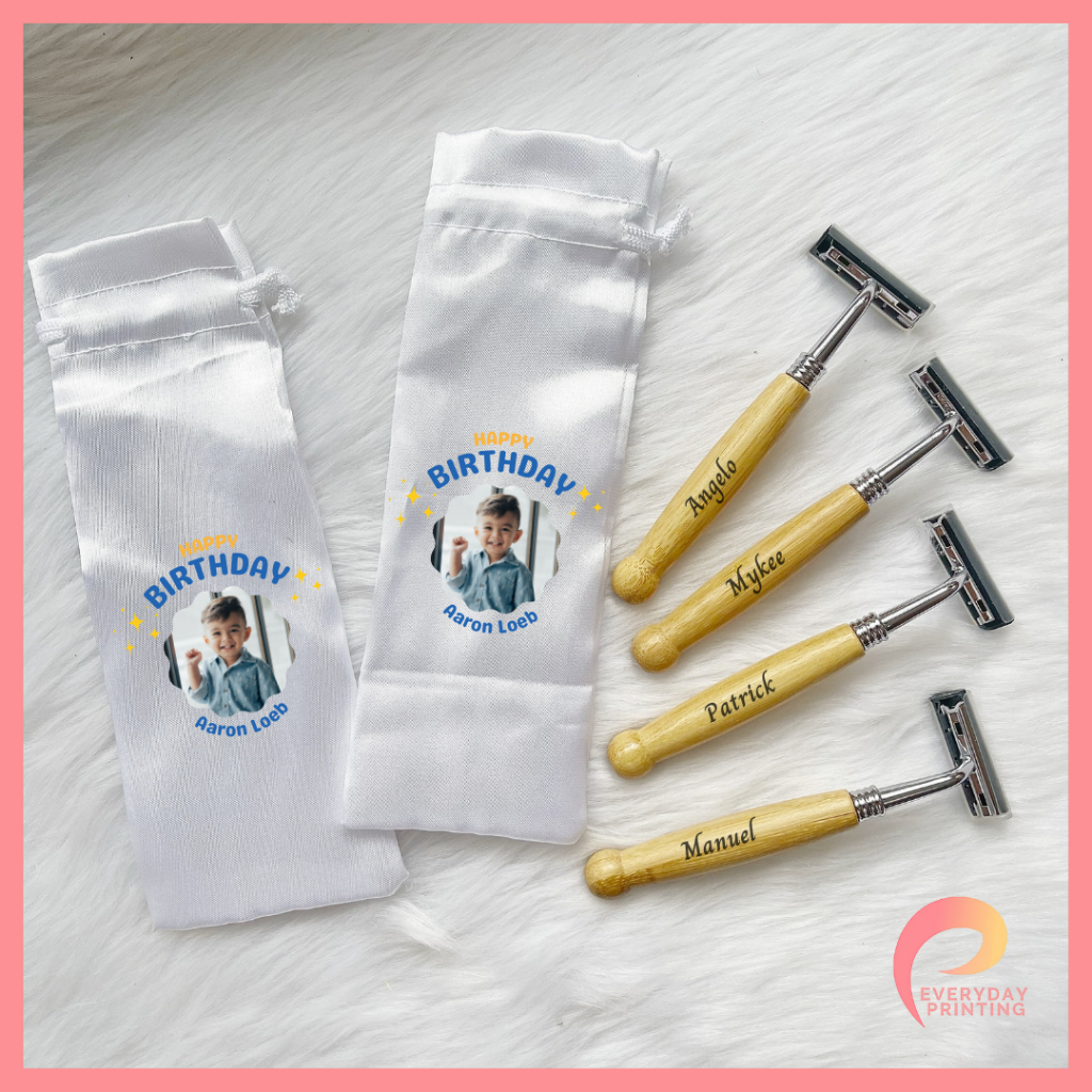 Customized Bamboo Razor w/ Refillable Blades Souvenir (Laser Engraved ...