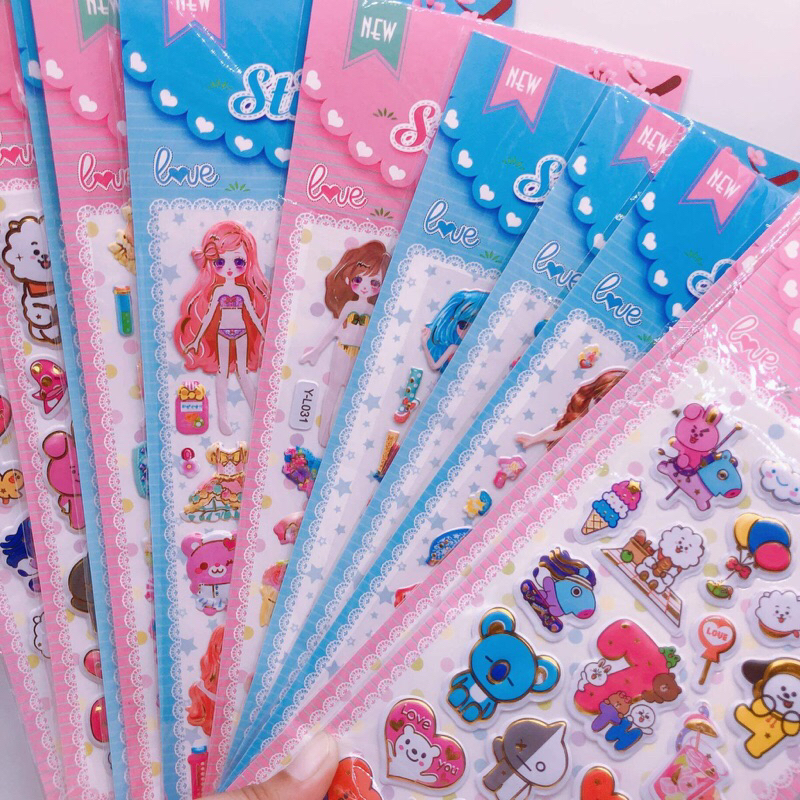 10Pcs/Set Cute Sticker Random Design #YD/YL 24x10cm | Shopee Philippines