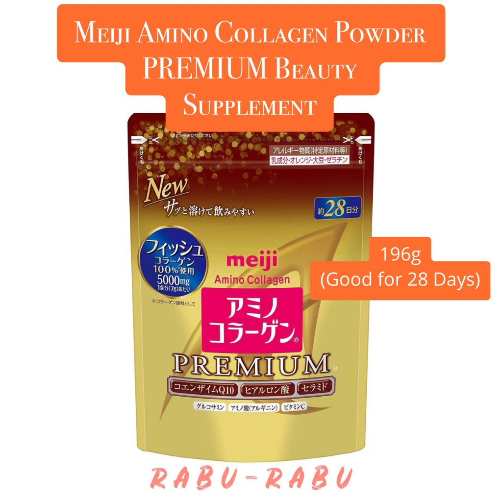 Meiji AMINO COLLAGEN Powder PREMIUM Beauty Supplement 196g (28 Days) | Shopee Philippines